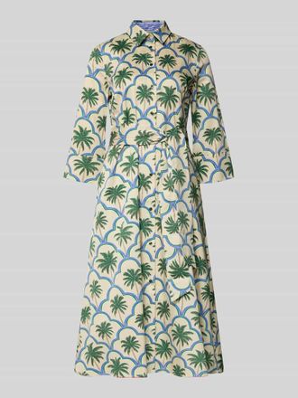Christian Berg Hemdblusenkleid mit Bindeg&uuml;rtel und Knopfleiste