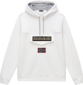 Napapijri Hoodie droit en coton m&eacute;lang&eacute;