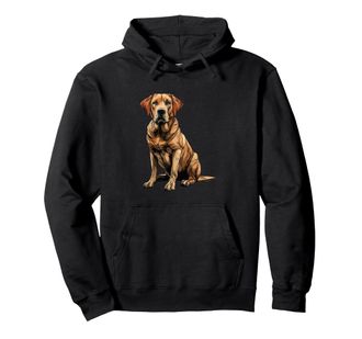 Whyitsme Design Roter Labrador Retriever Hund Illustration Pullover Hoodie