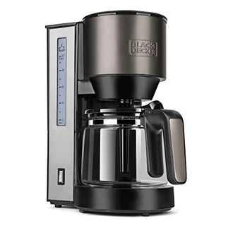 Black+Decker BXCO870E - Filterkaffeemaschine, 870 W, 1,25 Liter, Kaffee für 10 Tassen, Warmhaltefunktion, Brühsystem ohne Umrühren, Edelstahl