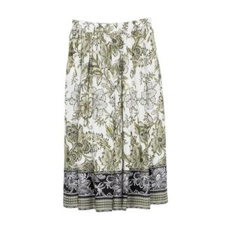 Fay Gebl&uuml;mter Midirock - - Skirts - Damen - Gr&uuml;n - M