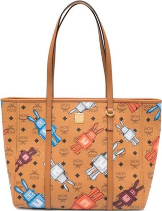 MCM Mcm, Femme, Sacs, Brun, Taille: ONE Size Toni Top Zip Shopper