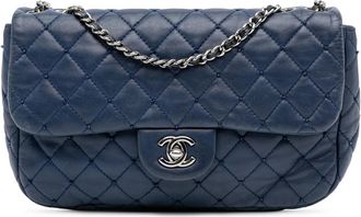 Chanel Hobo Bags - Small Quilted Lambskin Beaded Single Flap - Gr. unisize - in Blau - für Damen