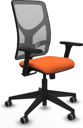 Piqueras y Crespo B&uuml;rostuhl, orange, mit 3D-Armlehnen, h&ouml;henverstellbare Lendenwirbelst&uuml;tze, ausgestattet mit 3 Positionen und Schneideschaum, mit Rollen von 65 mm, Par