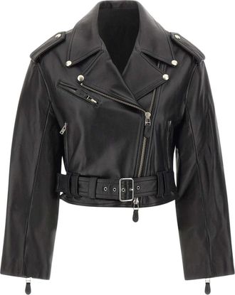 Iro Veste motard en cuir Georgia - Femme - Vestes - Noir - Taille: 38 FR