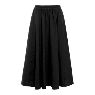 Bitte Kai Rand Femme, Jupes, Noir, Taille: 44 FR Linen Midi Skirt