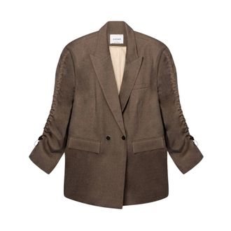 Aaiko Kendal Double Tweed Blazer - - Jackets - Damen - Braun - S