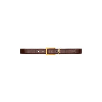 Saint Laurent Cassandre G&uuml;rtel - - Accessories - Damen - Braun - 85 CM