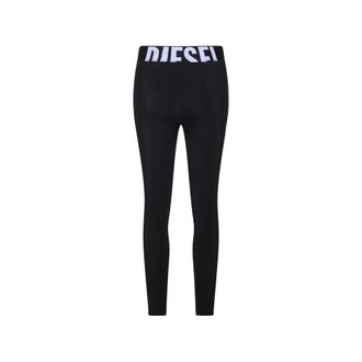 Diesel Microfibre Leggings With Cut-off Logo