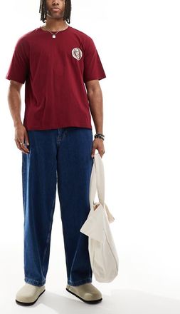 Superdry Cult 90 - Jean baggy - Bleu moyen délavé-Bleu marine