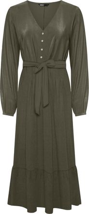 Only Damen Onlnova Life Vis Amy Long Dress Solid Kleid, Kalamata, Medium