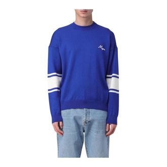 Msgm Knit Rundhals-Pullover - - Knitwear - Herren - Blau - XL