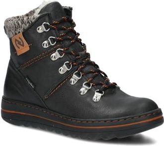 Nagaba Chaussures dhiver en cuir Féminin - Cuir véritable, de randonnée, Bottes dhiver, dextérieur, à lacets, Hauteur cheville, Automne - Noir - 38