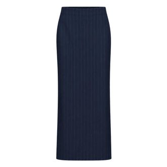 Mars&eacute;m Langer gerader Rock - - Skirts - Damen - Blau - M