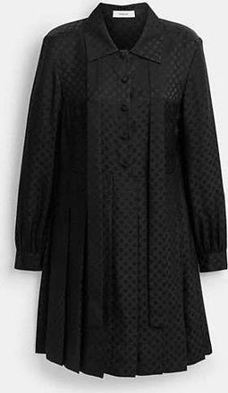 Coach Plissiertes Jacquard-Kleid