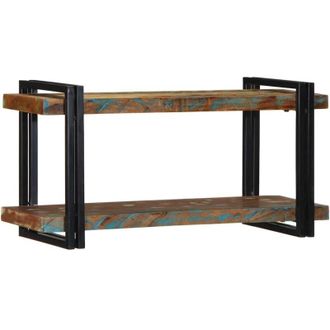 vidaXL Wandregal Mehrfarbig Altholz Massivholz Vidaxl