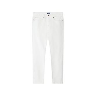 Fa&ccedil;onnable Jean droit en coton m&eacute;lang&eacute;