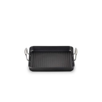 LE CREUSET Le Creuset Aluminium-Antihaft Grillpfanne, 28 cm, Mit Rillen, F&uuml;r alle Herdarten inkl. Induktion geeignet, Anthrazit/Silber, 52102280010201