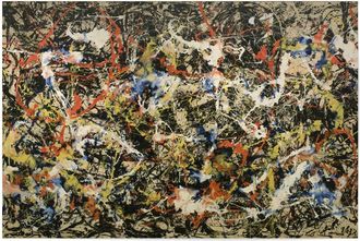 artboxONE Poster 150x100 cm Abstrakt Convergence hochwertiger Design Kunstdruck - Bild Jackson Pollock abstrakt Art