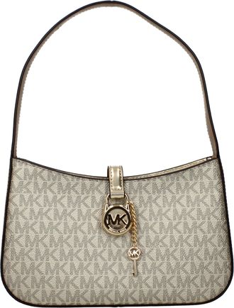Michael Kors Lyra Femmes Sac &agrave; Main Tissu Or/Or P&acirc;le
