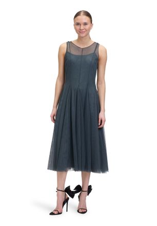 Vera Mont Damen 0310/4064 Kleid, Grey Olive, 40 EU