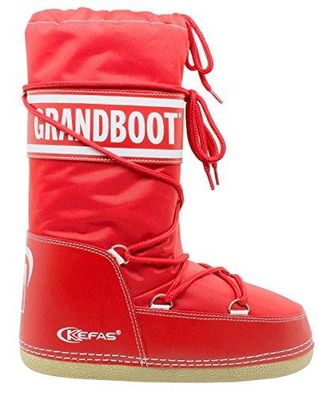 Kefas Grandboot Bottes de neige pour homme femme enfant, Rouge, 26/28 EU