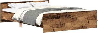 vidaXL Cadre de lit sans matelas vieux bois 140x190 cm bois ing&eacute;nierie Vidaxl