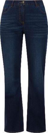 Ulla Popken Damen große Größen Übergrößen Plus Size Jeans Mandy, gerade 5-Pocket-Form, Komfortbund, Stretch Blue Denim 28 724598902-28