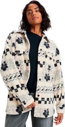 Roxy Morning Crush Shacket - Fleece Shacket for Women - Veste en polaire - Femme - M - Beige