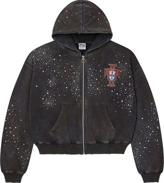 Vale Pluto clustered zip-up hoodie - Schwarz