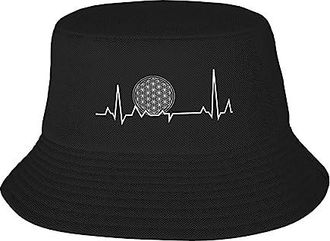 Generic Chapeau De Seau Unisexe Fleur De Vie G&eacute;om&eacute;trie Sacr&eacute;e Battement De Coeur Chapeau De Plage Mode &Eacute;t&eacute; Bonnet De Soleil, pour De P&ecirc;che, La Randonn&eacute;e, Le C