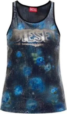 Diesel Femme, Tops, Bleu, Taille: 40 FR T-Unky Tank Top