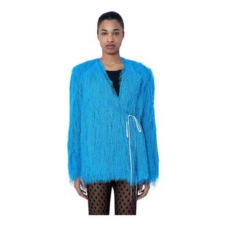 Dries Van Noten Fringed Jacket - - Jackets - Damen - Blau - XS