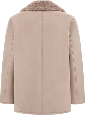 Herno Shearling-Inspired Polyester Coat - Gray