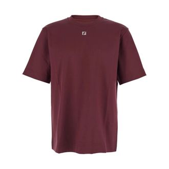 Fendi Rundhals-T-Shirt - - Tops - Herren - Rot - S