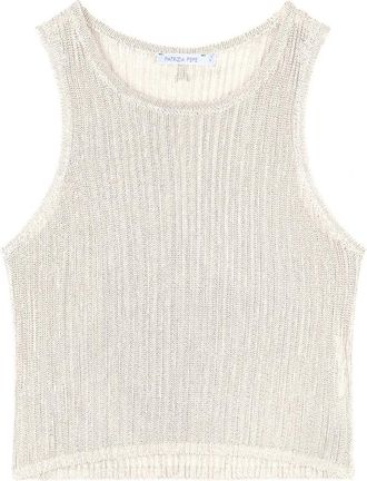 Patrizia Pepe Femme, Tops, Beige, Taille: 38 FR Sleeveless Knitted Top