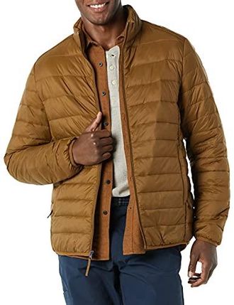 Amazon Essentials Doudoune Imperm&eacute;able L&eacute;g&egrave;re Et Compacte (Disponible en Grande Taille) Homme, Brun Clair, XL