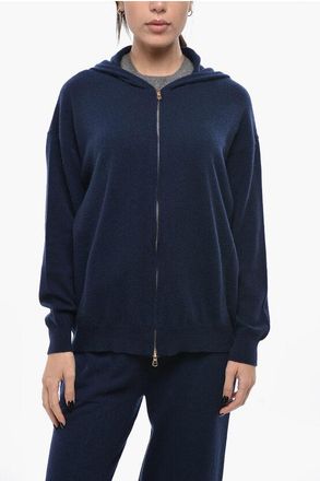 Bruno Manetti Cashmere Hooded Sweater with Full Zip size 44