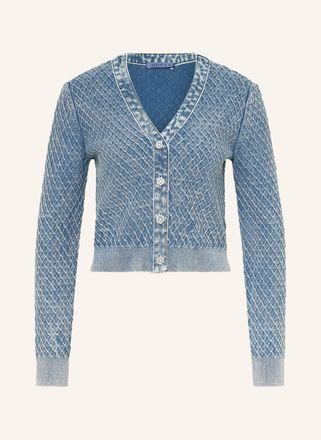 Guess Strickjacke Mit Schmuckperlen Und Schmucksteinen blau