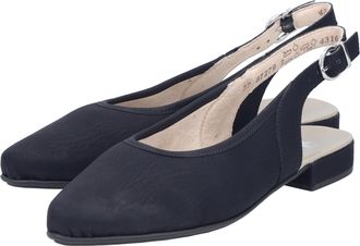 Rieker Slingpumps RIEKER, Damen, Gr. 37, schwarz, Nubuklederimitat, unifarben, Schuhe Slingpumps, Sommerschuh, Sabot mit elastischem Textileinfass, Topseller