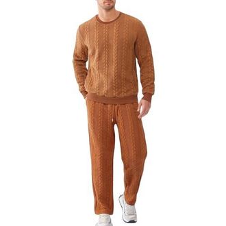 Generic Surv&ecirc;tement 2 pi&egrave;ces ensemble de jogging &agrave; col rond, surv&ecirc;tement athl&eacute;tique &agrave; manches longues, ensemble de surv&ecirc;tement confortable et tendance pour la