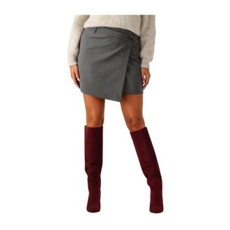 Gestuz Melange Wickelrock f&uuml;r Frauen - - Skirts - Damen - Grau - XL