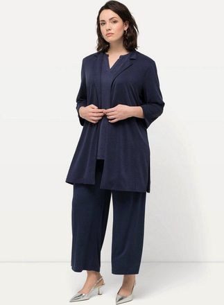 Ulla Popken Sommerjacke Jersey-Blazer Reverskragen 3/4-Arm Modalmix