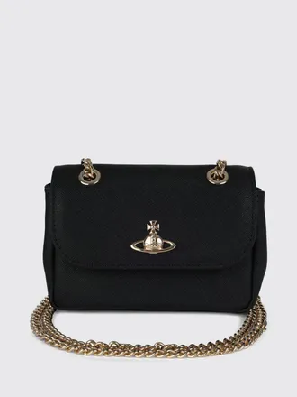 Vivienne Westwood Victoria Mini-Schultertasche aus Saffiano-Leder mit Orb-Logo