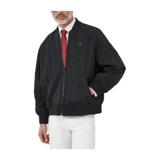 Calvin Klein Exposed Zip-Through Bomberjacke - - Sweatshirts & Hoodies - Herren - Schwarzk - S