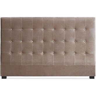 Menzzo Luxor Kopfteil Bett 180cm mit Samtbezug Taupe