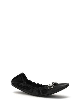 Gucci Womens Prima Ballerinas Black Flat Shoes