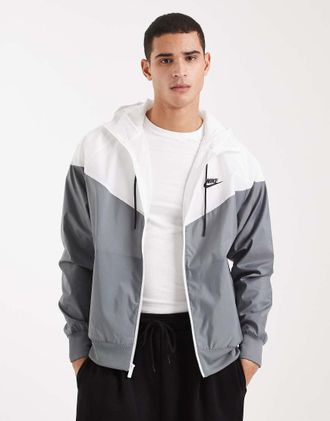Nike Windrunner - Veste - Gris et blanc-Noir
