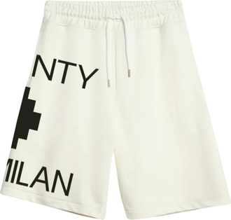 Marcelo Burlon Homme, Sport, Beige, Taille: XL Bermuda stampa logo