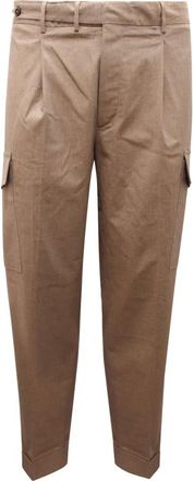 PT01 Pt01, Homme, Pantalons, Brun, Taille: 2XL Pantalon Cargo Carotte